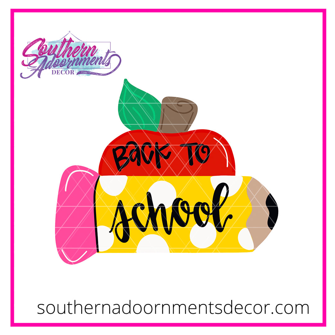 Apple & Pencil Template & Digital Cut File – Southern Adoornments Decor