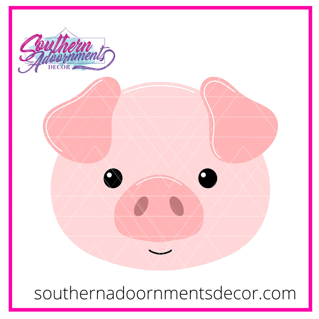 Baby Piggy Head Template & Digital Cut File – Southern Adoornments Decor