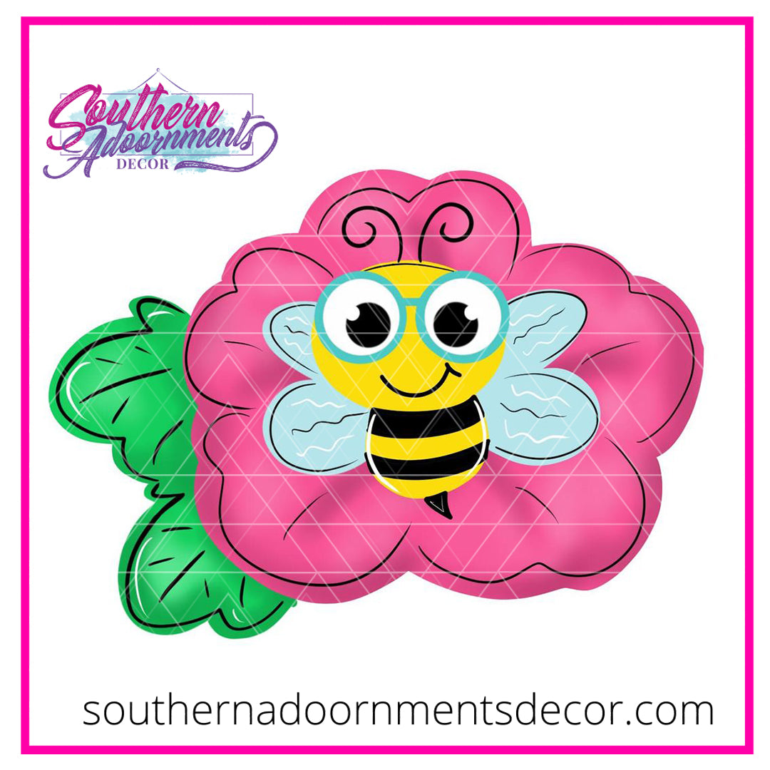 Bee on Flower Template & Digital Cut File – Southern Adoornments Decor