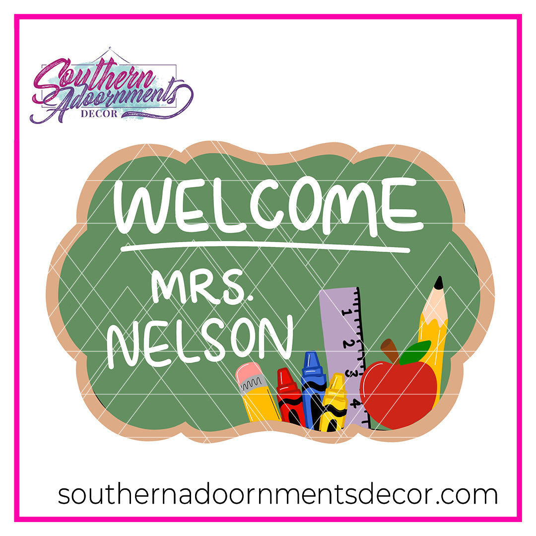 Classroom Chalkboard Sign Template & Digital Cut File – Southern ...