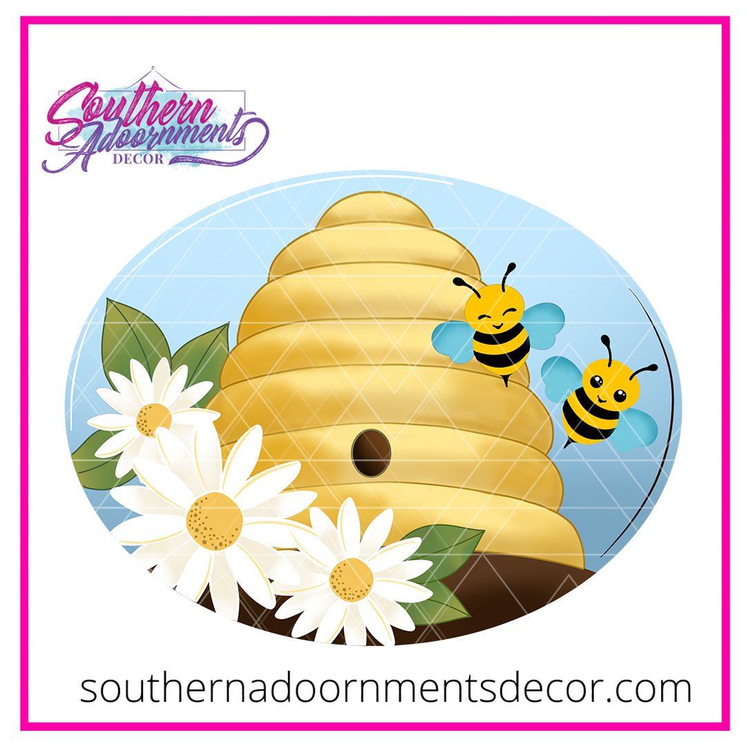 Daisy Beehive Blank – Southern Adoornments Decor