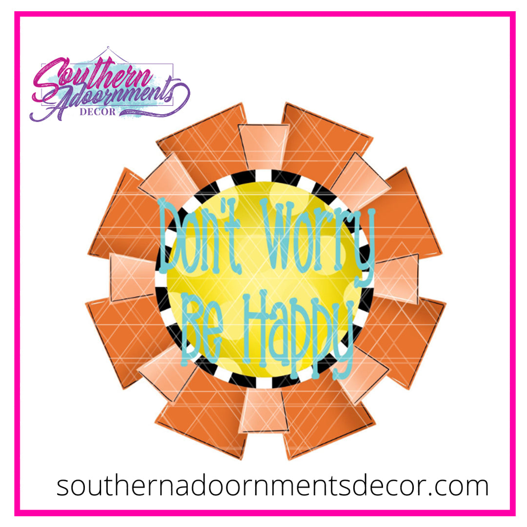 Don't Worry Be Happy Sun Template & Digital Cut File – Southern ...