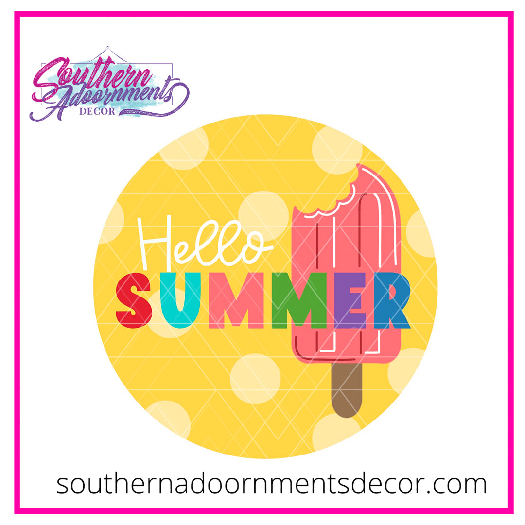 Hello Summer Popsicle Template & Digital Cut File – Southern ...