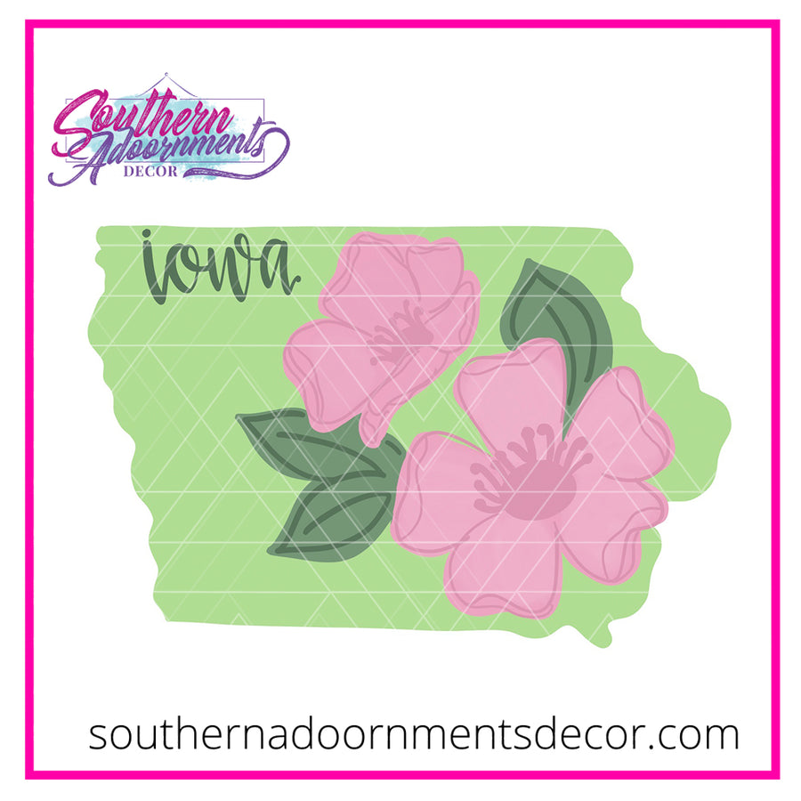 Iowa State Template & Digital Cut File – Southern Adoornments Decor