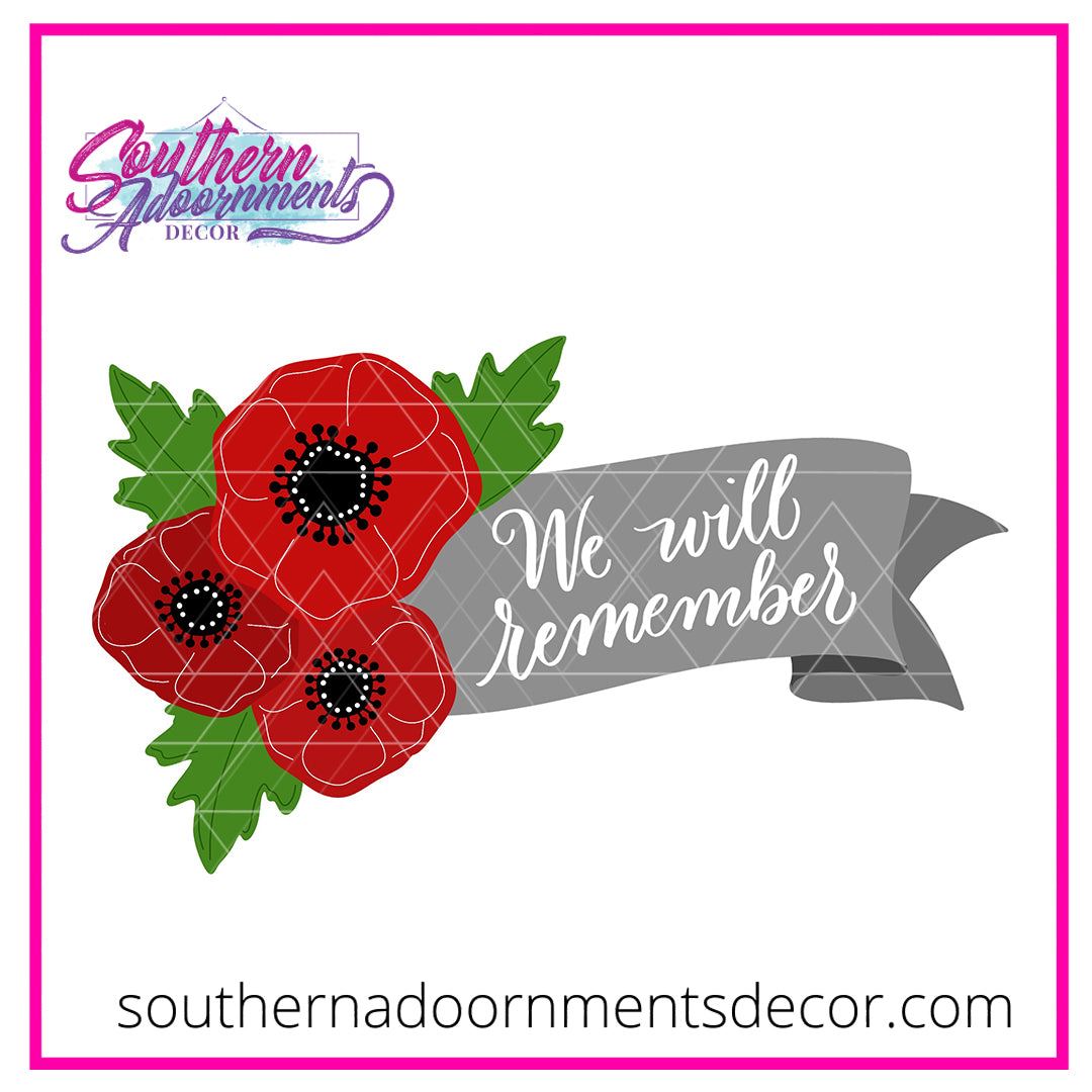 Poppies Banner Template & Digital Cut File – Southern Adoornments Decor