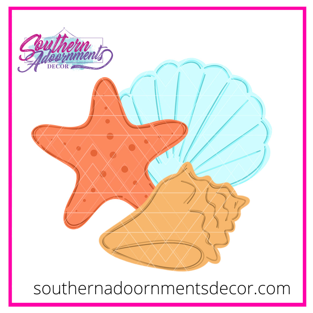 Seashells Template & Digital Cut File – Southern Adoornments Decor