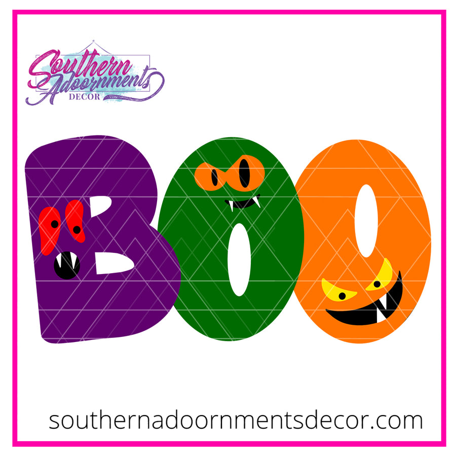 Spooky Boo Template & Digital Cut File – Southern Adoornments Decor