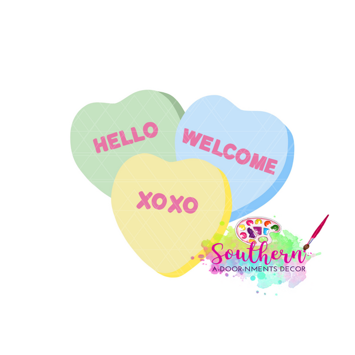 Candy Hearts Template & Digital Cut File – Southern Adoornments Decor