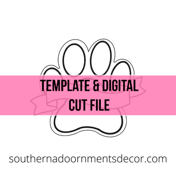 Paw Print Banner Template & Digital Cut File – Southern Adoornments Decor