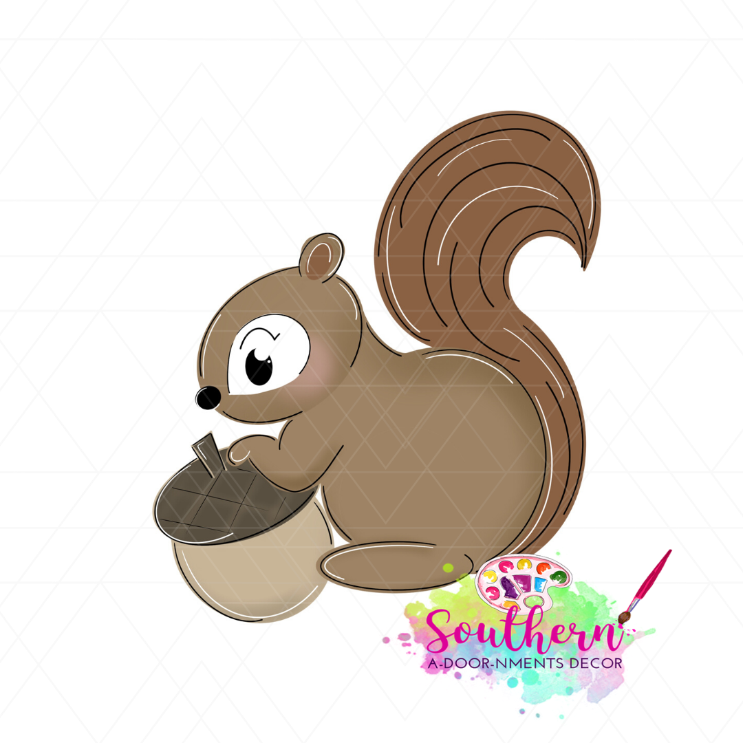 Squirrel with Acorn Template & Digital Cut File – Southern Adoornments ...