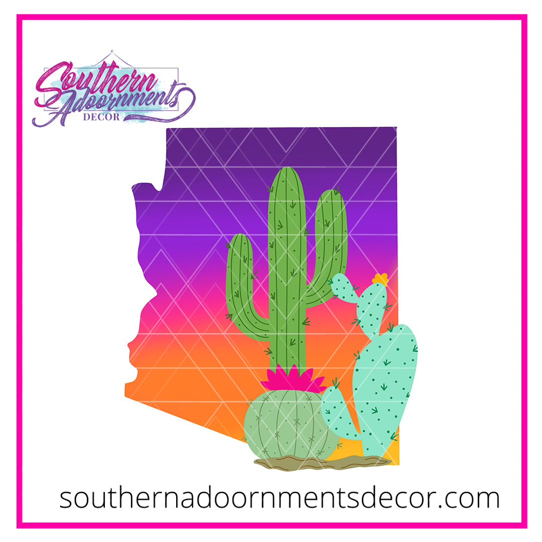Arizona State Template & Digital Cut File – Southern Adoornments Decor