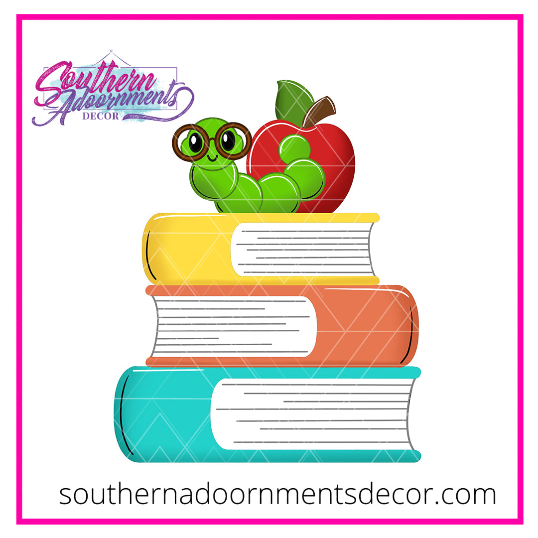 Bookworm Template & Digital Cut File – Southern Adoornments Decor