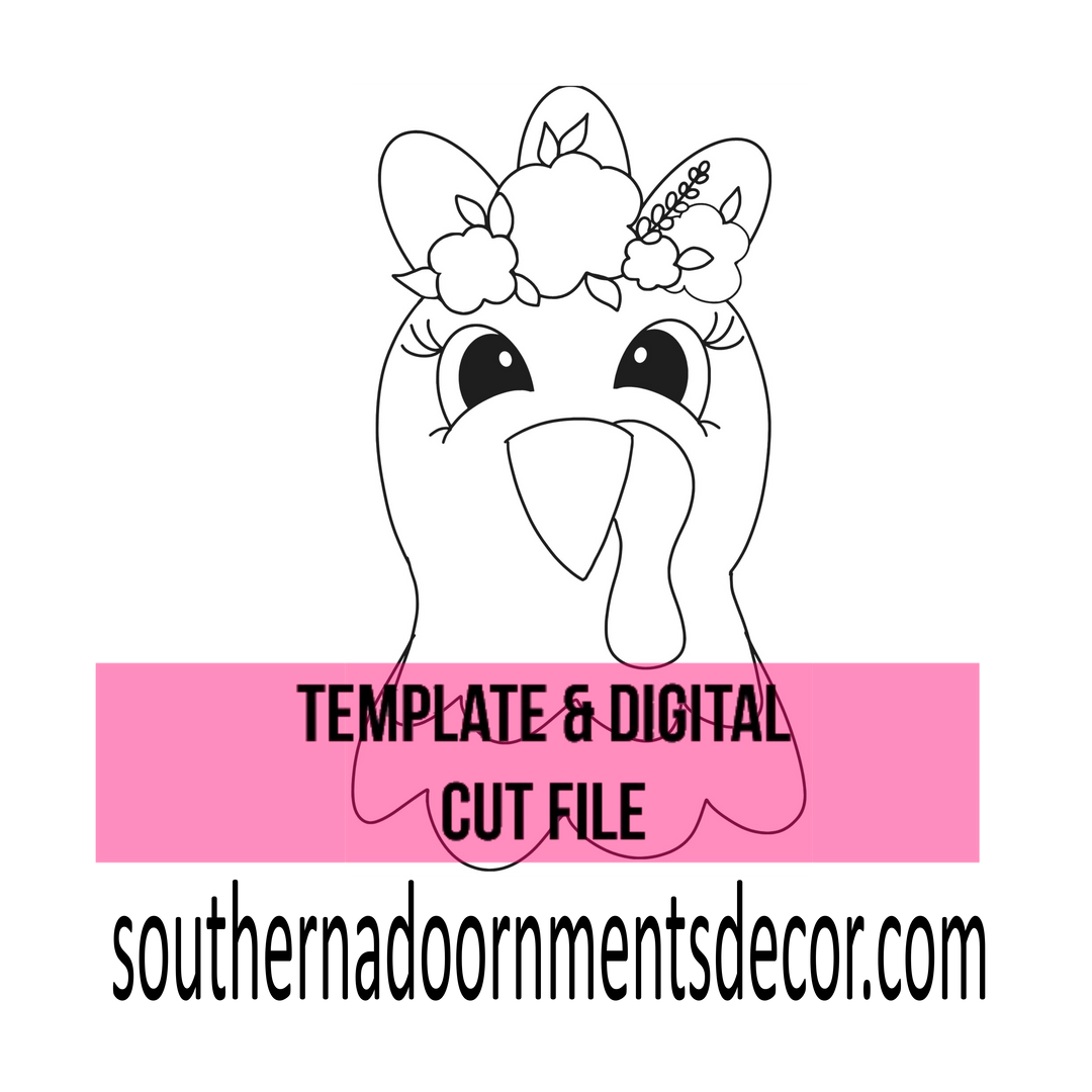 Floral Chicken Template & Digital Cut File – Southern Adoornments Decor
