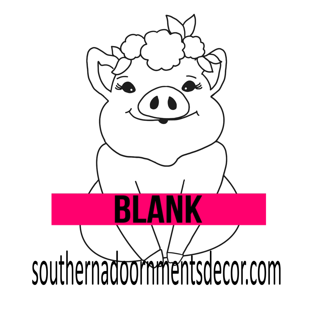 Floral Pig Wood BLANK – Southern Adoornments Decor