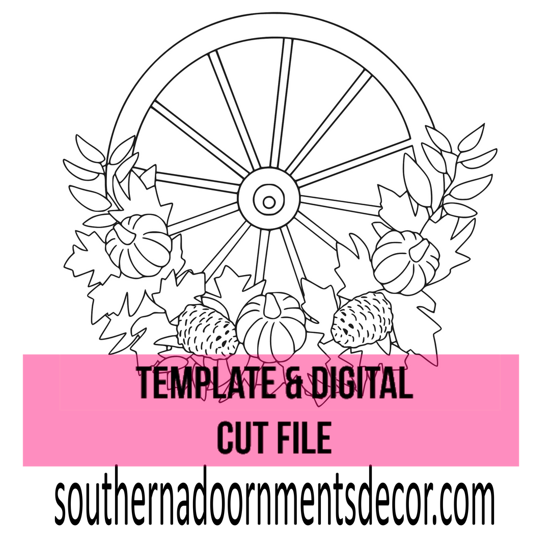 Floral Wagon Wheel Template & Digital Cut File – Southern Adoornments Decor