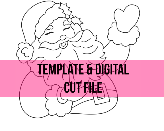 Jolly Santa Template & Digital Cut File – Southern Adoornments Decor
