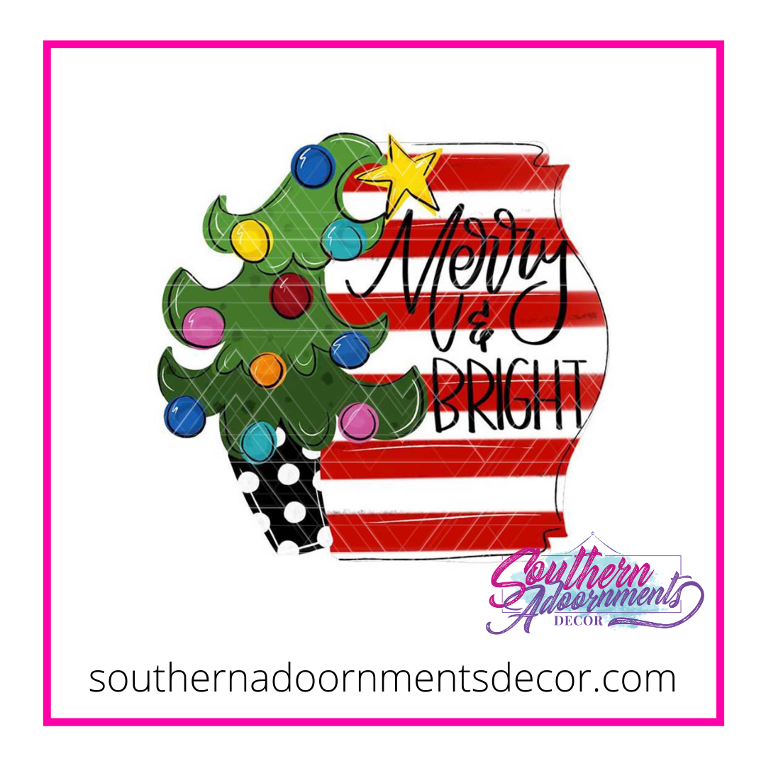 Merry and Bright Tree Template & Digital Cut File – Southern ...