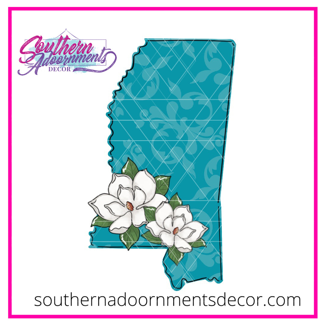 Mississippi State Template & Digital Cut File – Southern Adoornments Decor