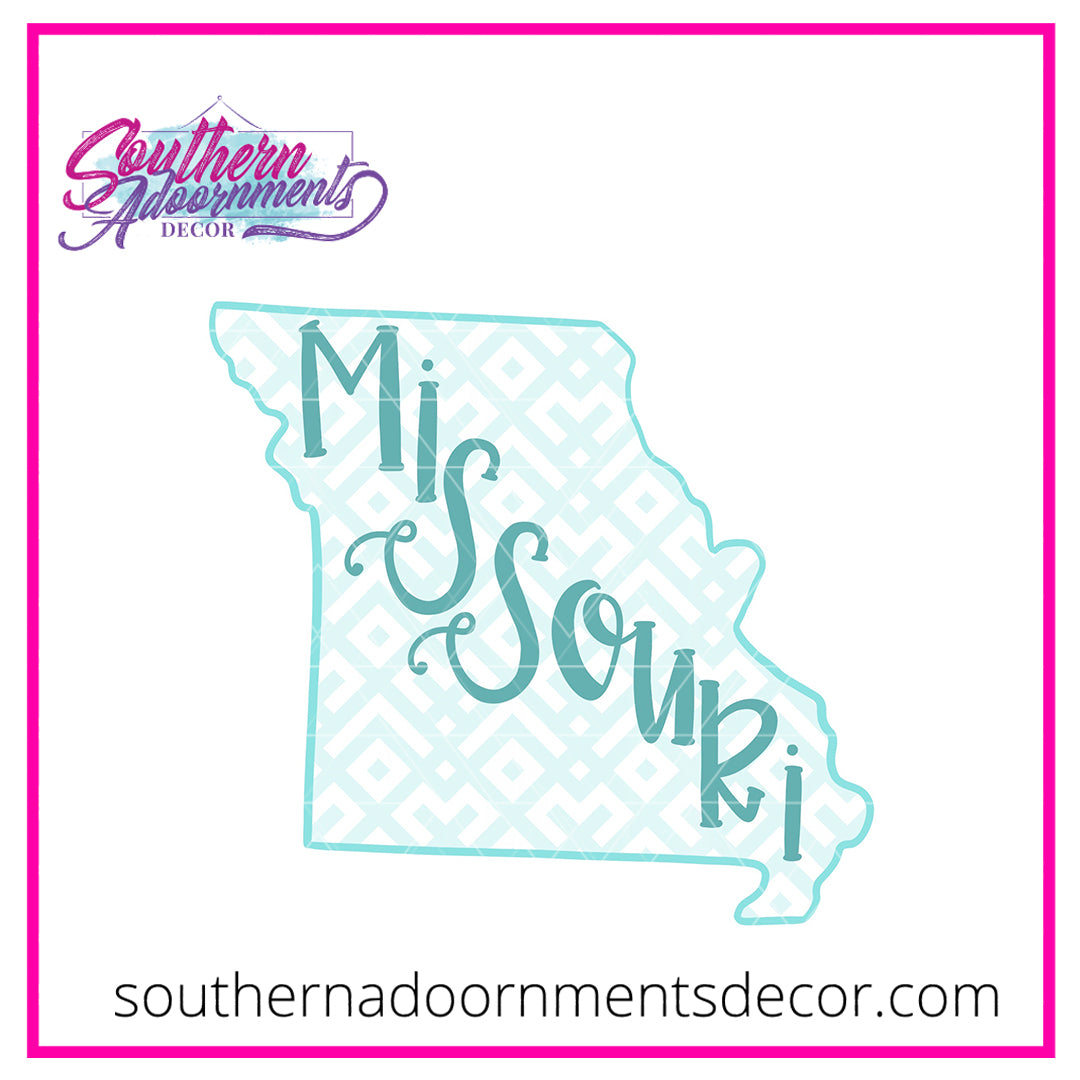 Missouri State Template & Digital Cut File – Southern Adoornments Decor