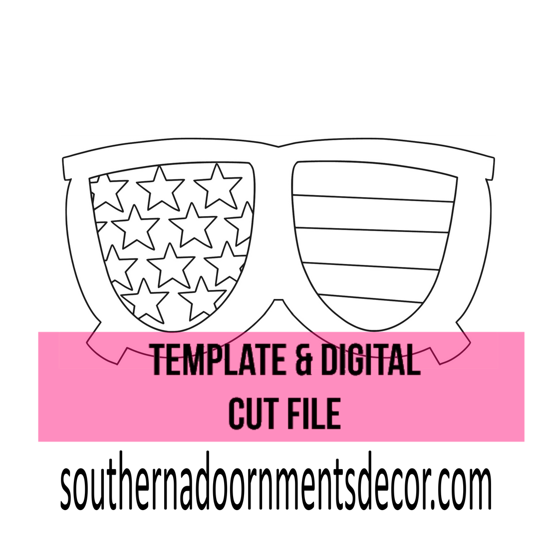 Patriotic Sunglasses Template & Digital Cut File – Southern Adoornments ...