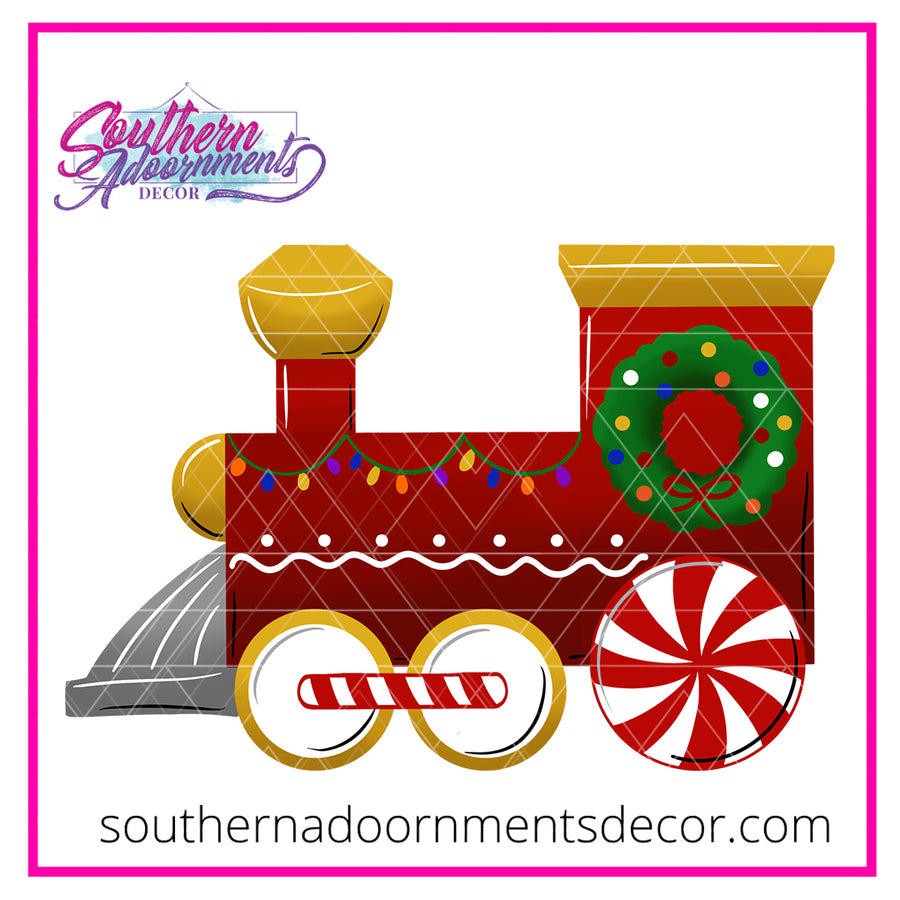 Peppermint Train Template & Digital Cut File – Southern Adoornments Decor