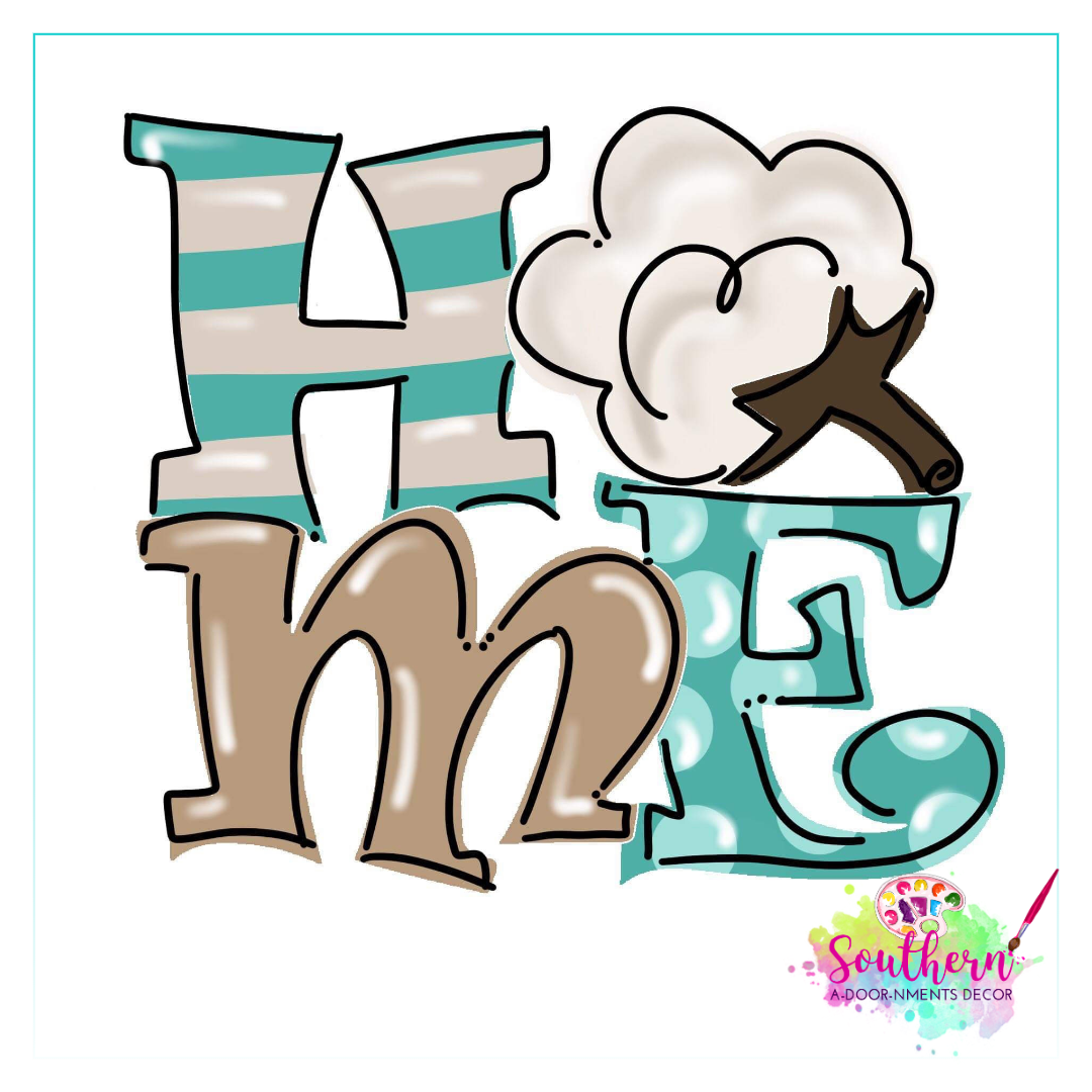 HOME Cotton Template & Digital Cut File – Southern Adoornments Decor