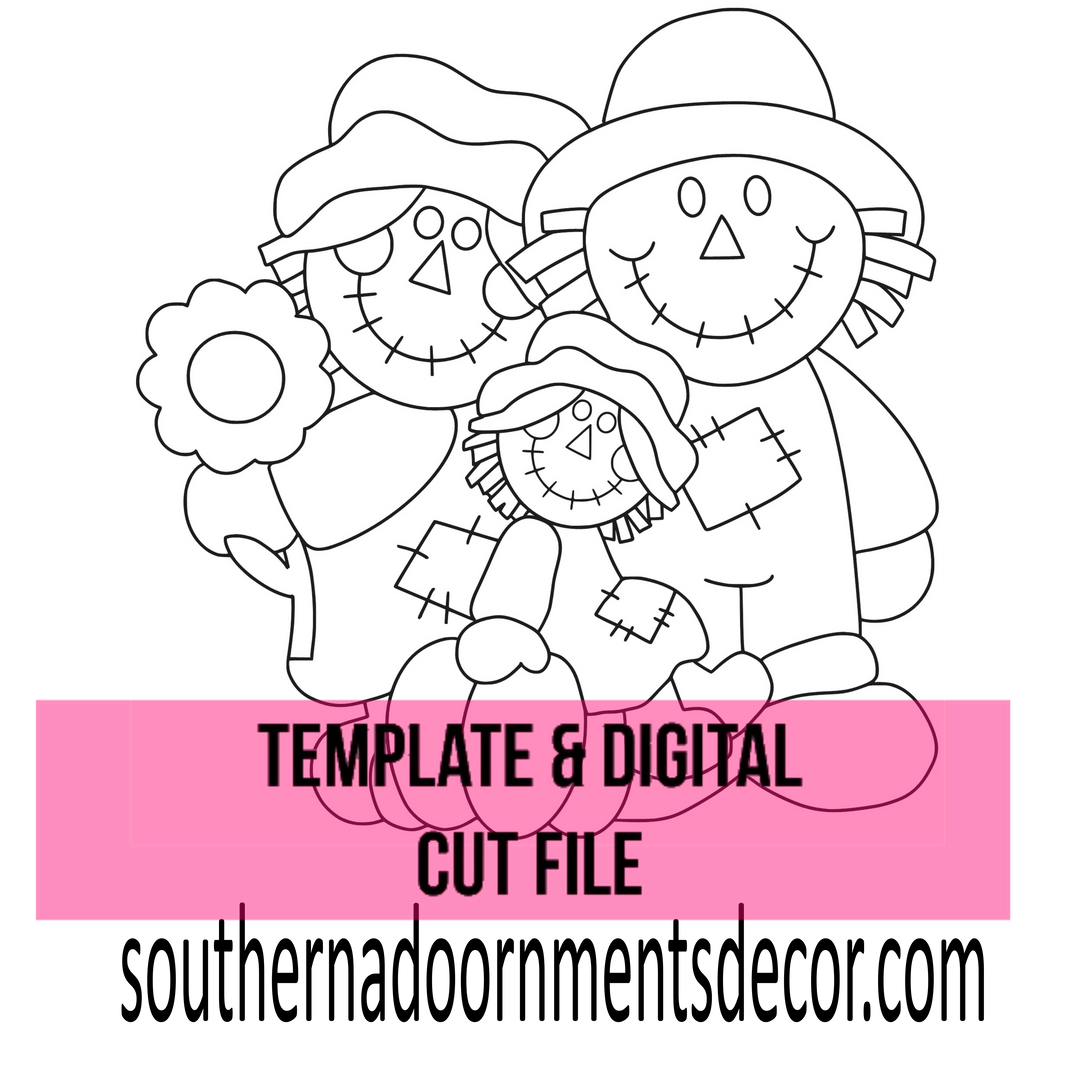Scarecrow Family Template & Digital Cut File – Southern Adoornments Decor
