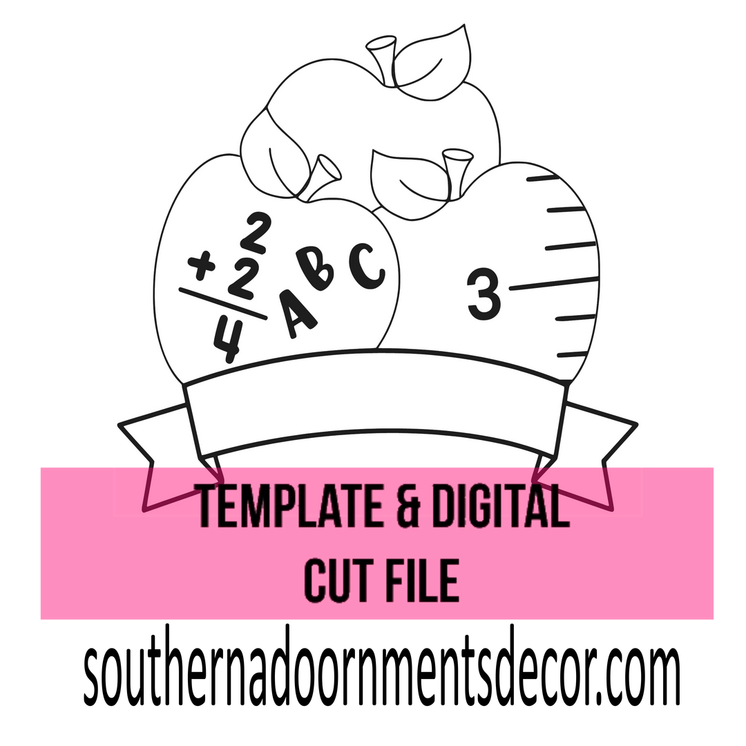 School Apples Template & Digital Cut File – Southern Adoornments Decor