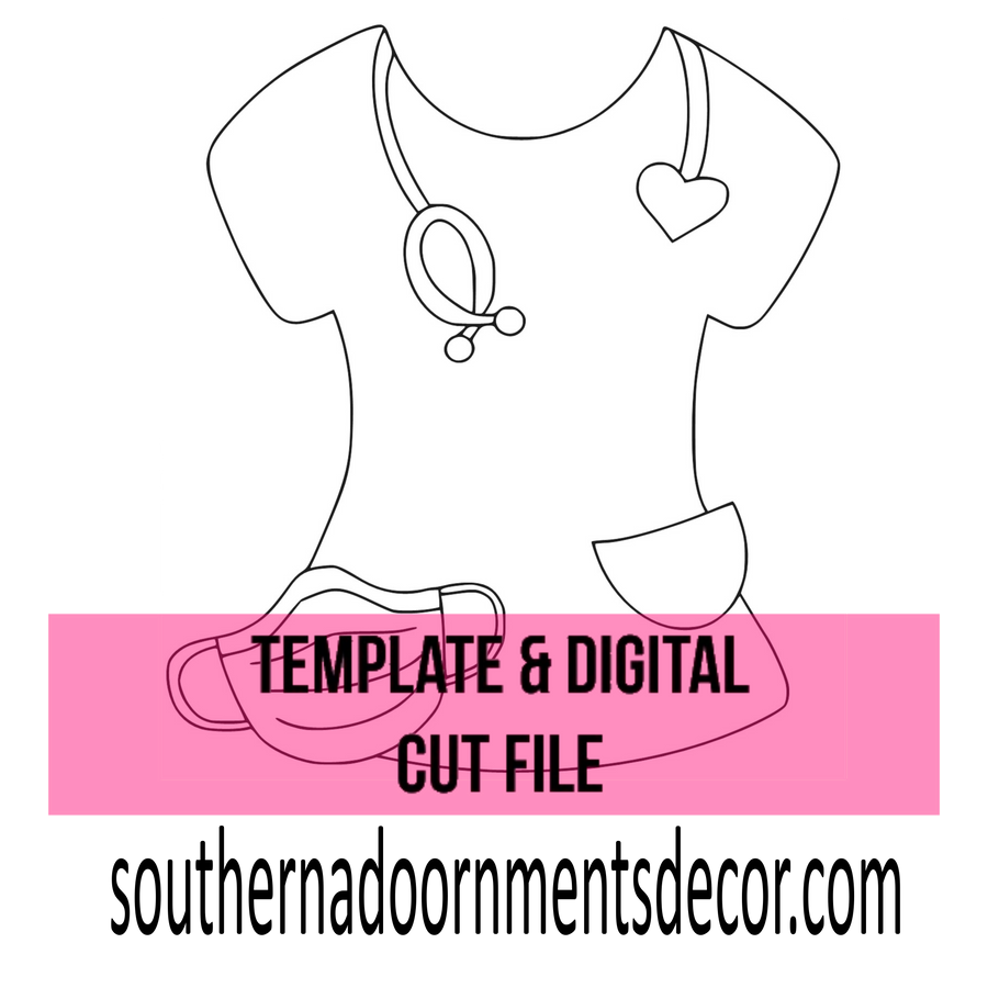Scrub Top Template & Digital Cut File – Southern Adoornments Decor