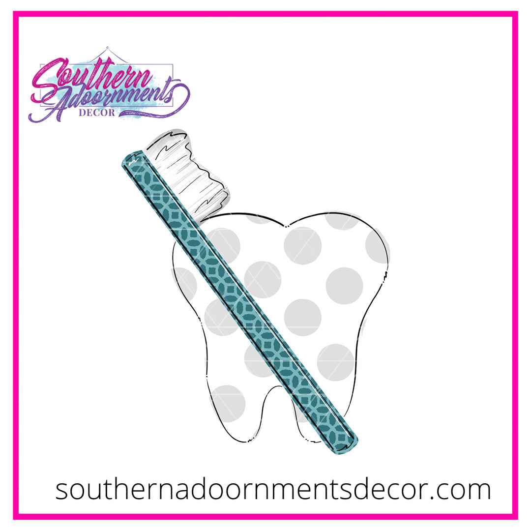 Tooth & Brush Template & Digital Cut File – Southern Adoornments Decor