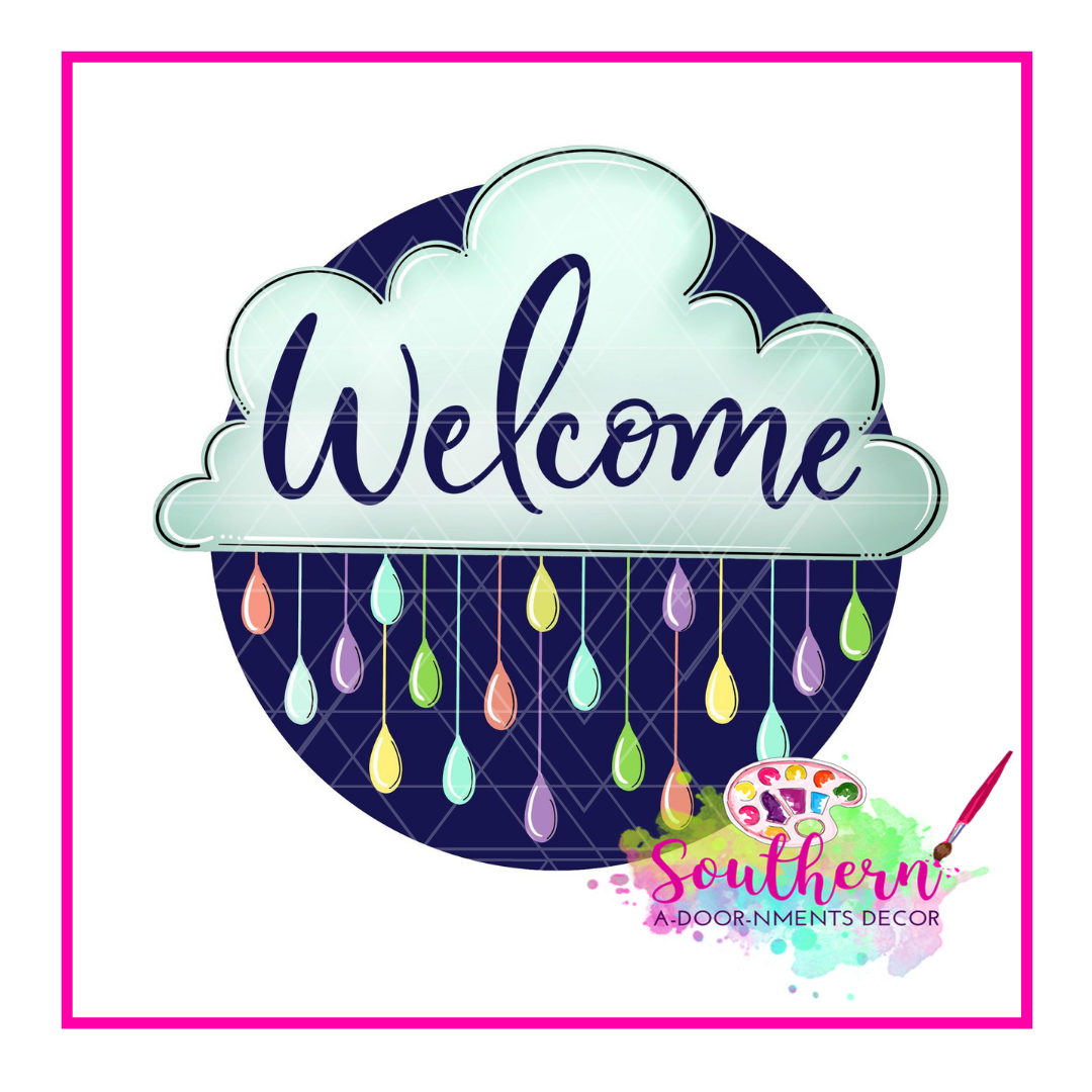 Welcome Cloud Template & Digital Cut File – Southern Adoornments Decor