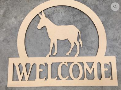 Welcome Mule Blank – Southern Adoornments Decor