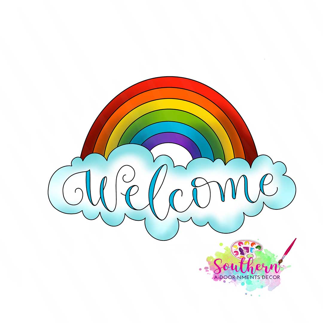 Welcome Rainbow Template & Digital Cut File – Southern Adoornments Decor